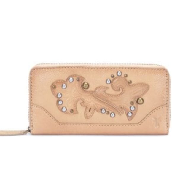 Frye | Bags | Nwt Frye Montana Genuine Leather Studded Zip Around ...